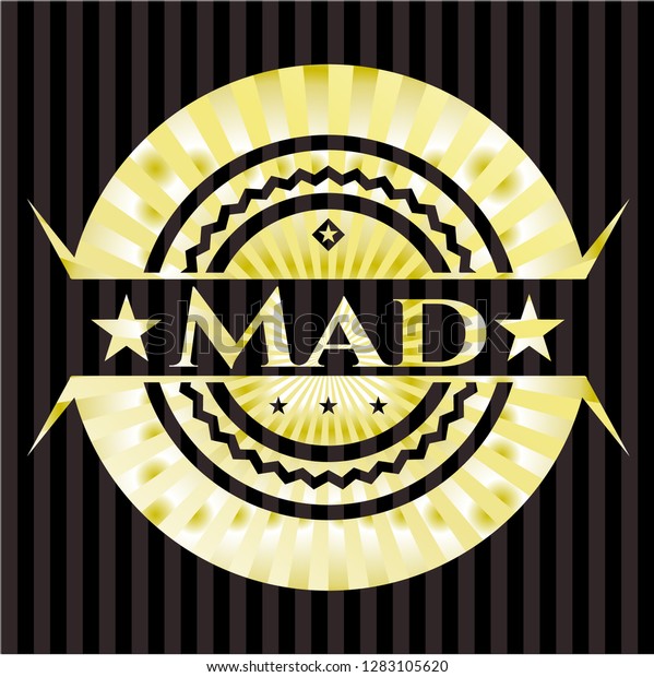 Mad Golden Emblem Stock Vector (Royalty Free) 1283105620 | Shutterstock