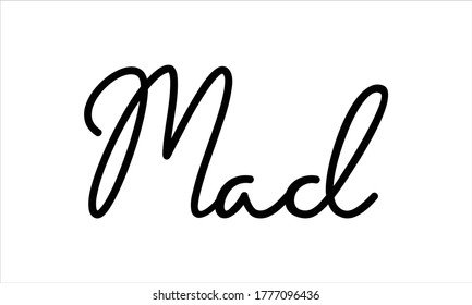 Mad Hand Written Typography Black Script Stock Vector (Royalty Free ...