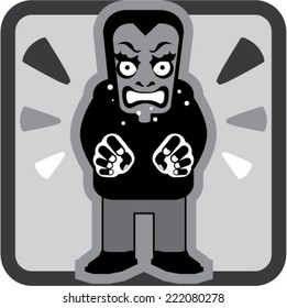 Mad Man Icon Stock Vector (Royalty Free) 222080278 | Shutterstock