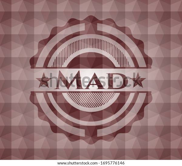 Mad Red Geometric Emblem Seamless Stock Vector (Royalty Free ...