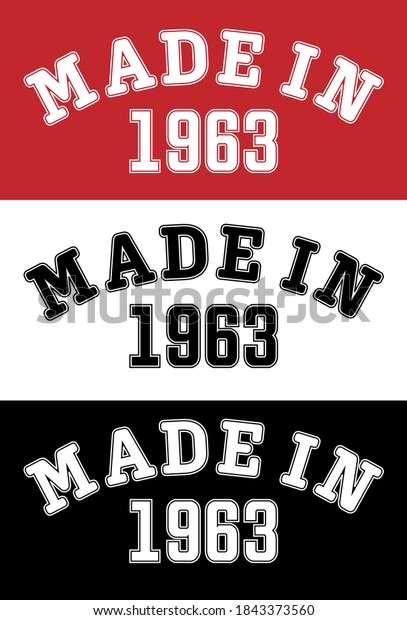Made 1963 Lettering Year Birth Special Stock Vector (Royalty Free ...