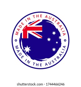 Made Australia Vector Round Label Stock Vector (Royalty Free ...