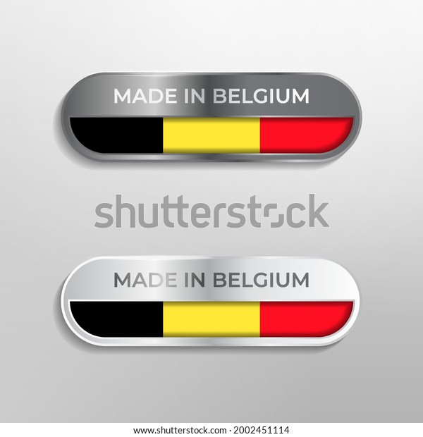 Made Belgium Label Symbol Logo Luxury Stock Vector (Royalty Free ...