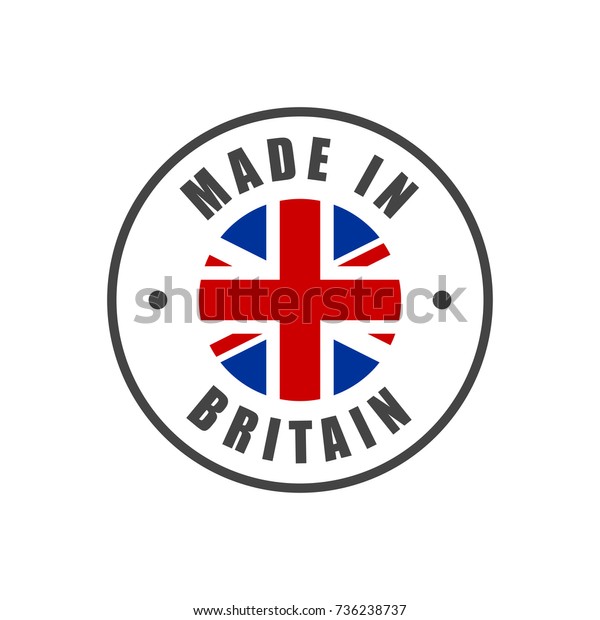 Made Britain Badge Uk Flag Stock Vector (Royalty Free) 736238737