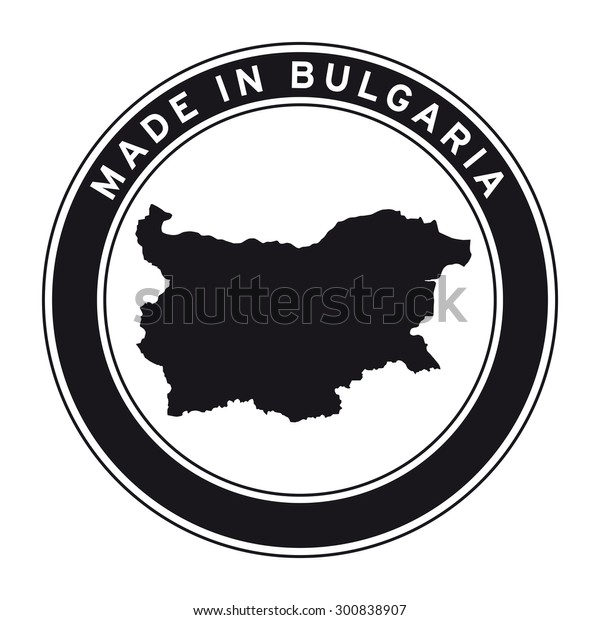 Made Bulgaria Vector Logo Sticker Button Stock Vector (Royalty Free ...