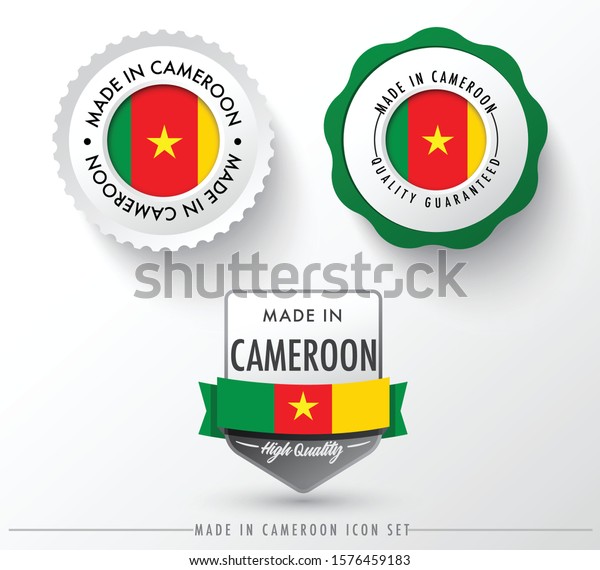 Made Cameroon Icon Set Isolated On Stock Vector (Royalty Free ...