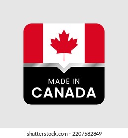 Made Canada Label Logo Design Seal Stock Vector (Royalty Free ...