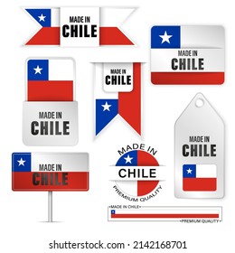 Made Chile Graphics Labels Set Some Stock Vector (Royalty Free ...