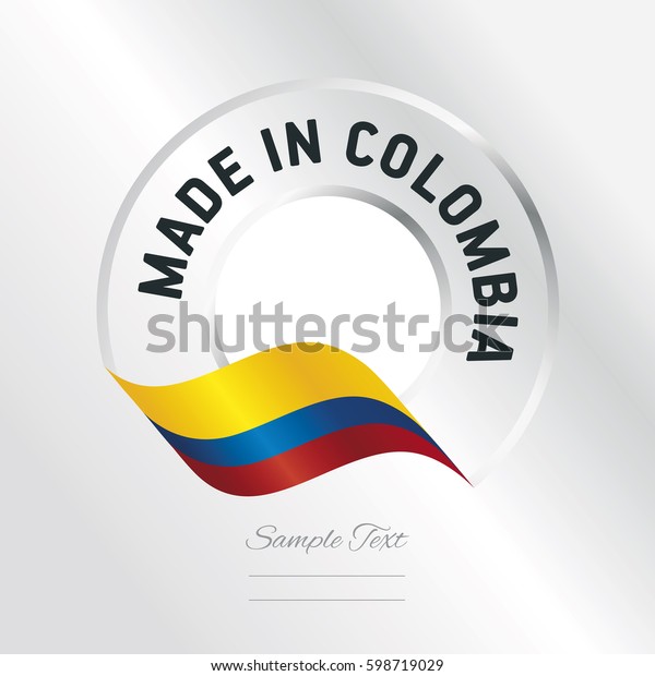 Hecho en Colombia logotipo transparente icono de plata fondo