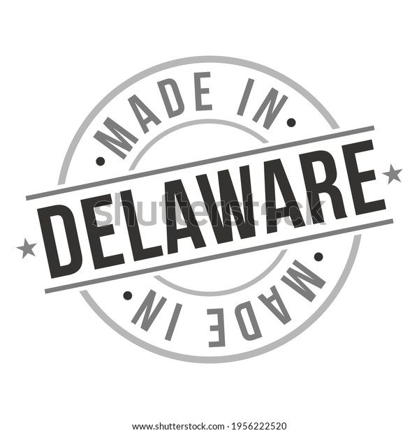 Made Delaware Stamp Logo Round Icon Stock Vector (Royalty Free ...