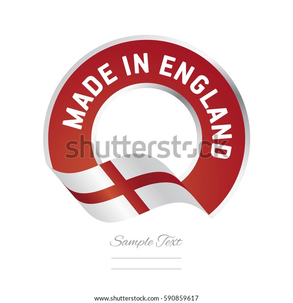 Made England Flag Red Color Label: เวกเตอร์สต็อก (ปลอดค่าลิขสิทธิ์ ...