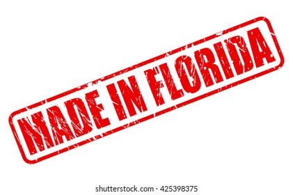 Made Florida Red Stamp Text On Stock Vector (Royalty Free) 425398375 ...