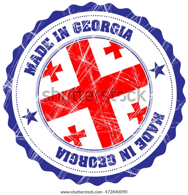 Made Georgia Grunge Rubber Stamp Flag Stock Vector (Royalty Free ...