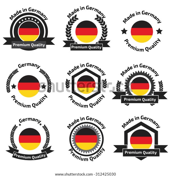 Made Germany Logo Label Badge Stock Vector (Royalty Free) 312425030