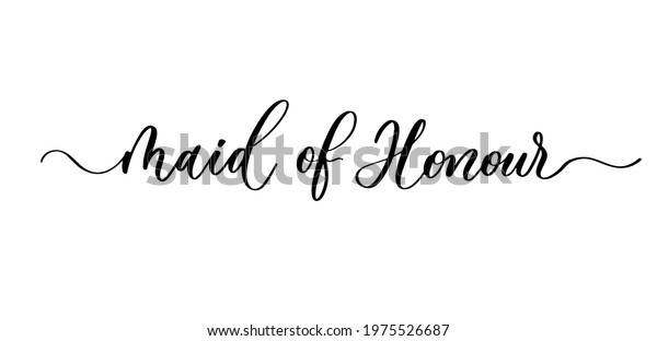 Made Honour Wavy Elegant Calligraphy Spelling Stock Vector (Royalty ...