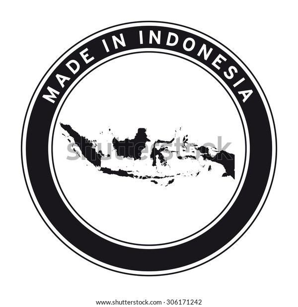 Made Indonesia Vector Logo Sticker Button Stock Vector (Royalty Free ...