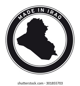 Made Iraq Vector Logo Sticker Button Stock Vector (Royalty Free ...