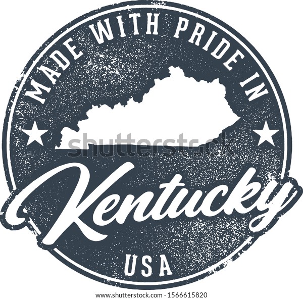 Made Kentucky State Packaging Label Stock Vector (Royalty Free) 1566615820