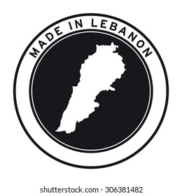 Made Lebanon Vector Logo Sticker Button Stock Vector (Royalty Free ...