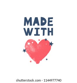 Made Love Vector Graphic Poster Decorative Stock Vector (Royalty Free ...