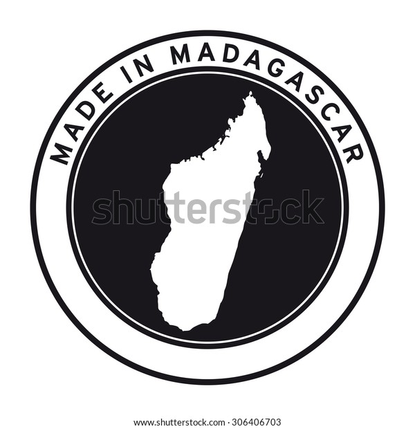 Made Madagascar Vector Logo Sticker Button: vector de stock (libre de ...
