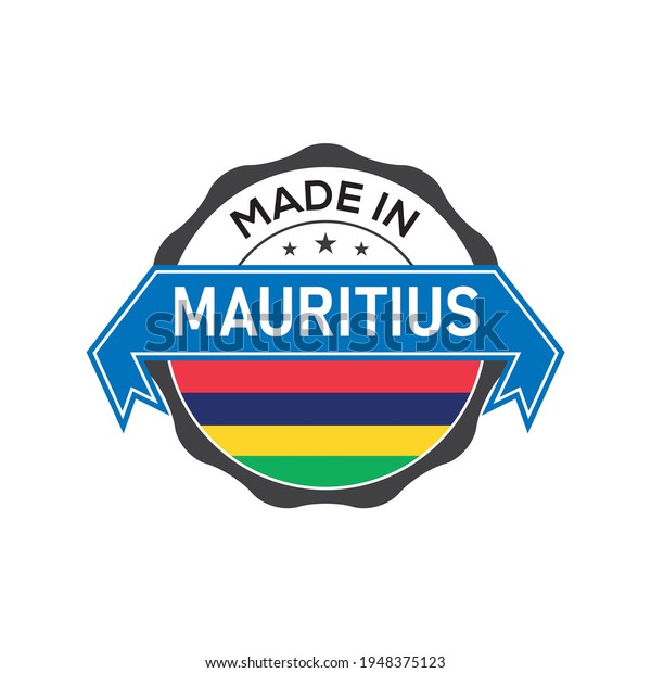 Made Mauritius Logo Badge Flag Stock Vector (Royalty Free) 1948375123 ...
