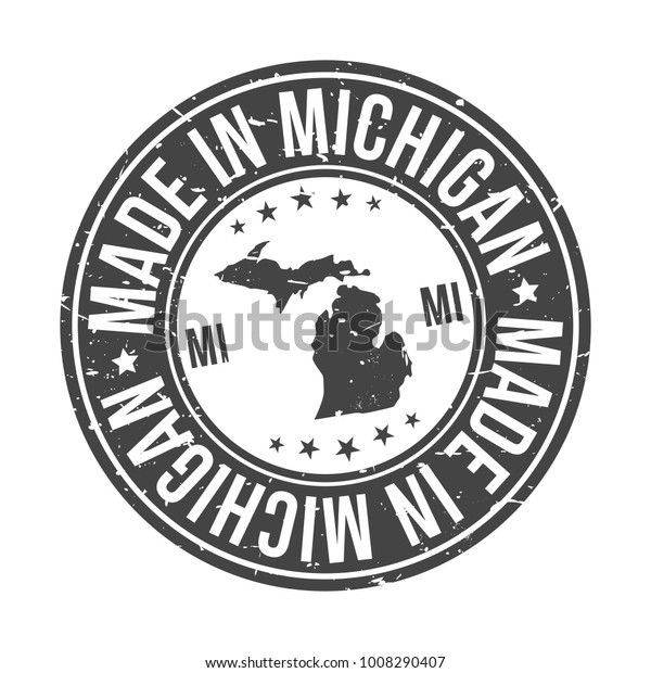 Made Michigan State Usa Quality Original Stock Vector (Royalty Free ...