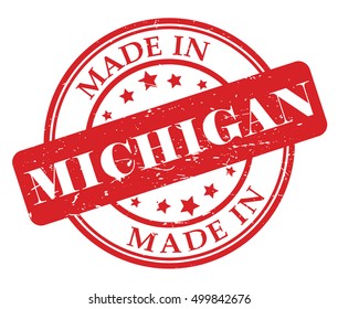 Made Michigan Vector Illustration On White Stock Vector (Royalty Free ...