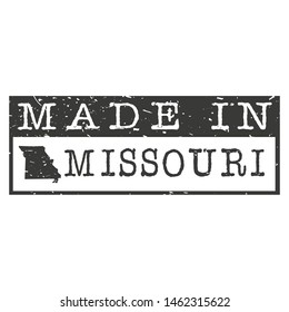 Made Missouri Stamp Rectangle Map Logo Stock Vector (Royalty Free ...