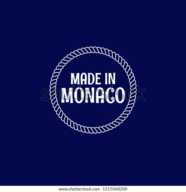 Made Monaco Emblem Label Badge Vintage Stock Vector (Royalty Free ...