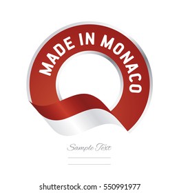 Made Monaco Flag Red Color Label Stock Vector (Royalty Free) 550991977 ...