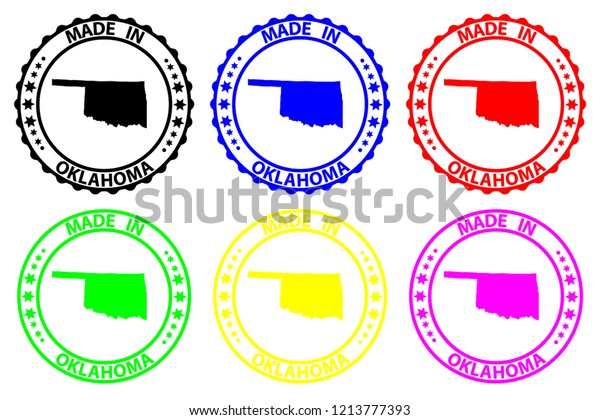 Made Oklahoma Rubber Stamp Vector Oklahoma Stock Vector (Royalty Free ...