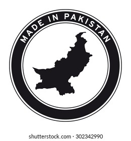 Made Pakistan Vector Logo Sticker Button Stock Vector (Royalty Free ...
