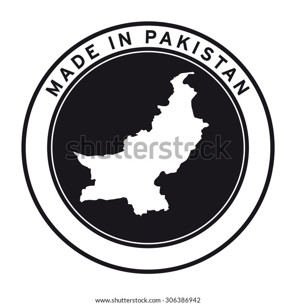 Made Pakistan Vector Logo Sticker Button Stock Vector (Royalty Free ...