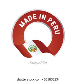 Made Peru Flag Red Color Label: เวกเตอร์สต็อก (ปลอดค่าลิขสิทธิ์ ...