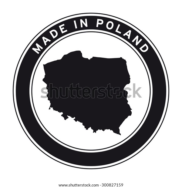 Made Poland Vector Logo Sticker Button Stock Vector (Royalty Free ...