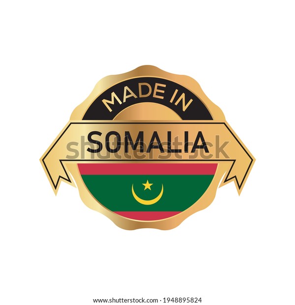 Made Somalia Logo Badge Flag Stock Vector (Royalty Free) 1948895824