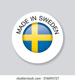 Made Sweden Label Swedish Flag Stock Vector (Royalty Free) 1142067713 ...
