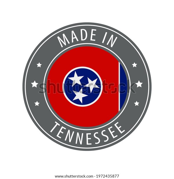 Made Tennessee Icon Gray Stamp Round Stock Vector (Royalty Free) 1972435877