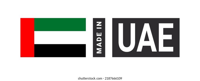 Made Uae Label Sign Product Emblem Stock Vector (Royalty Free ...