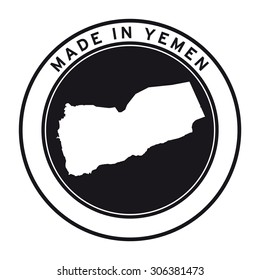 Made Yemen Vector Logo Sticker Button Stock Vector (Royalty Free ...