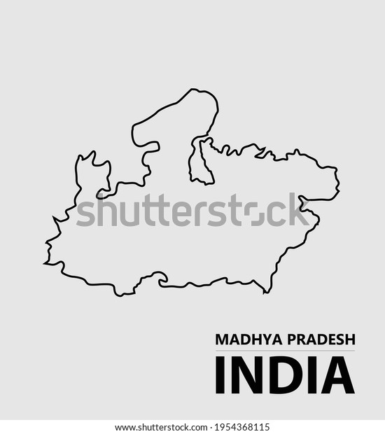 Madhya Pradesh India Outline Vector Map Stock Vector (Royalty Free ... Madhya Pradesh India Outline Vector Map Stock Vector (Royalty Free ...