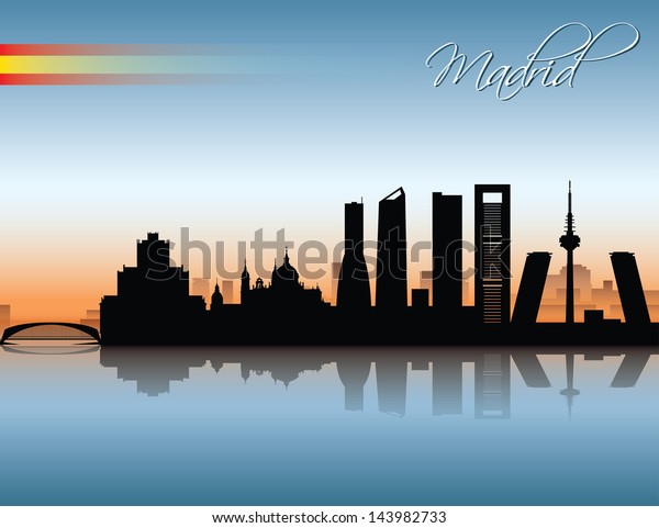 Madrid Skyline Vector Illustration Stock Vector (Royalty Free) 143982733
