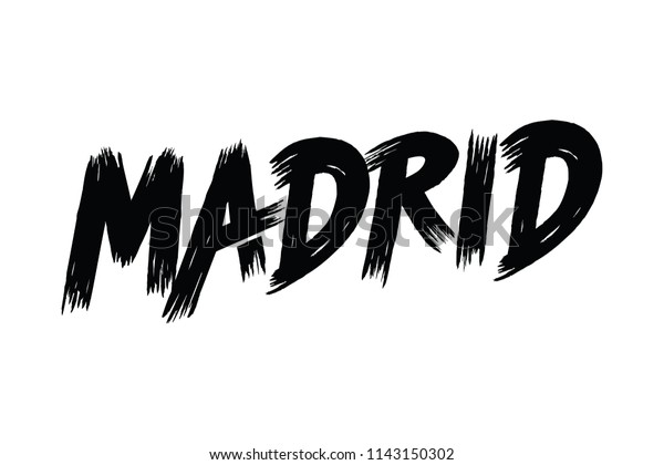 Madrid Typography Design Vector Tshirt Poster Stock Vector (Royalty ...