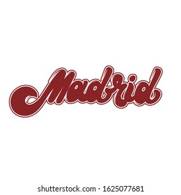 Madame Vector Handwritten Lettering Template Card Stock Vector (Royalty ...