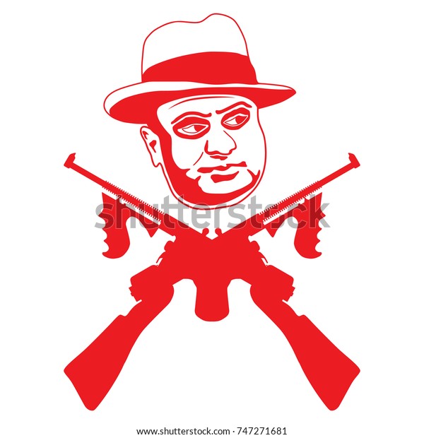 Mafia Boss Two Crossed Submachine Guns 库存矢量图（免版税）747271681 | Shutterstock