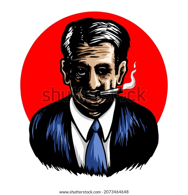 Mafia Character Vector Illustration Tshirt Design Stock Vector (Royalty ...