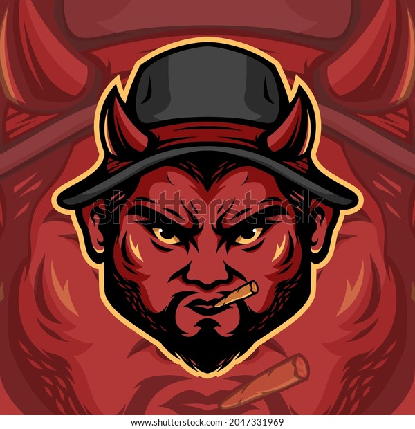 Mafia Devil Head Illustration Design Stock Vector (Royalty Free ...