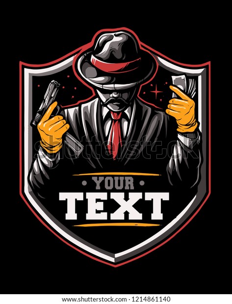 Mafia Logo Badge Stock Vector (Royalty Free) 1214861140