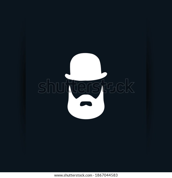 Mafia Logo Design Beard Hat Logo Stock Vector (Royalty Free) 1867044583 ...